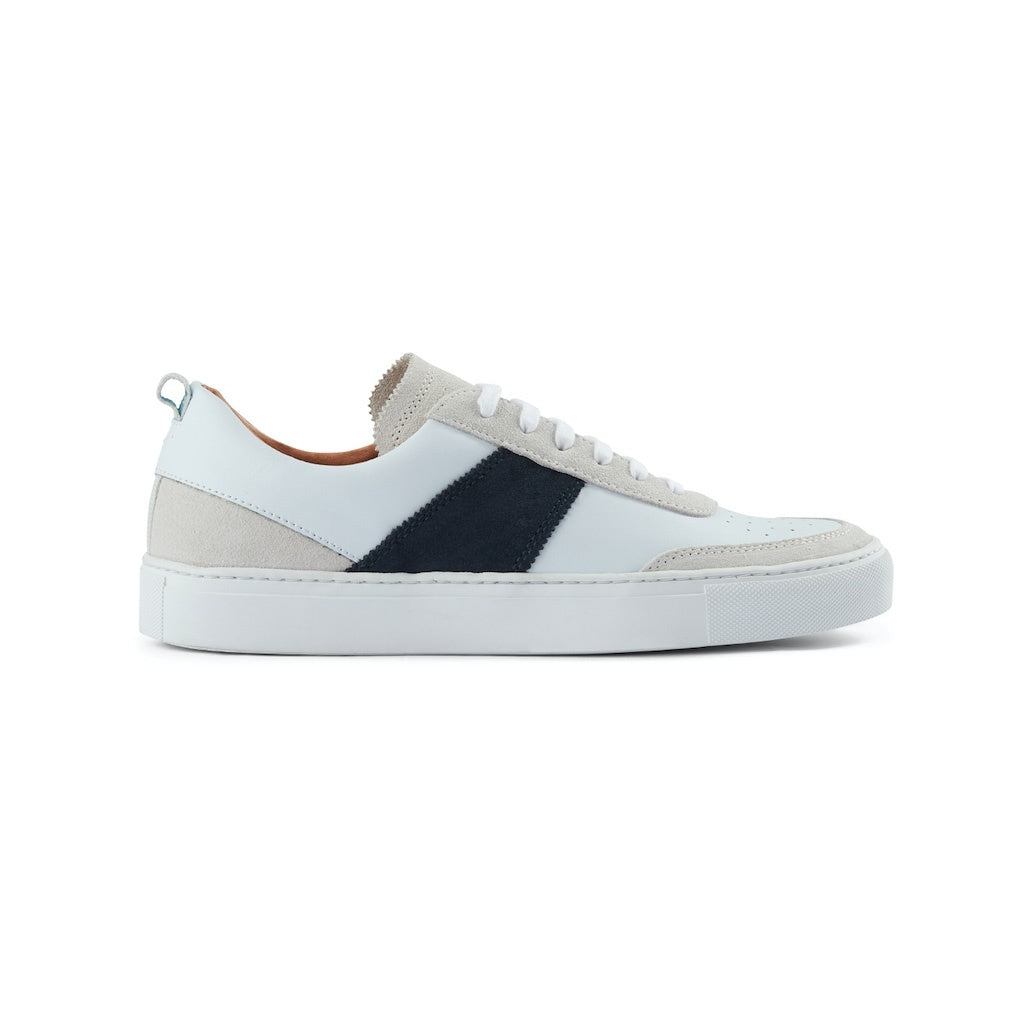 Morillo Leather & Suede Sneaker - WHITE / NAVY – SHOE THE BEAR - UK