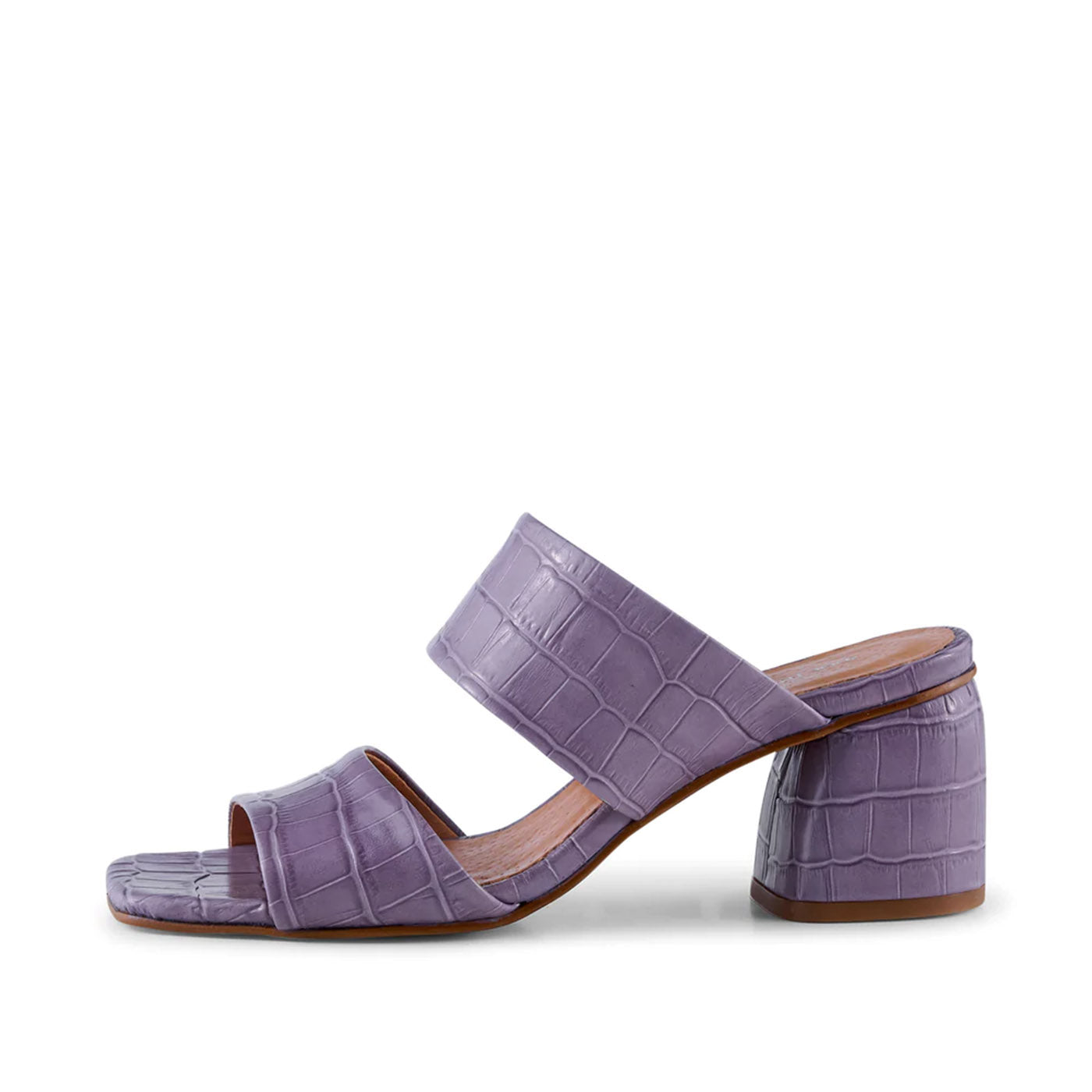 Runa mule leather - LAVENDER CROCO – SHOE THE BEAR - UK